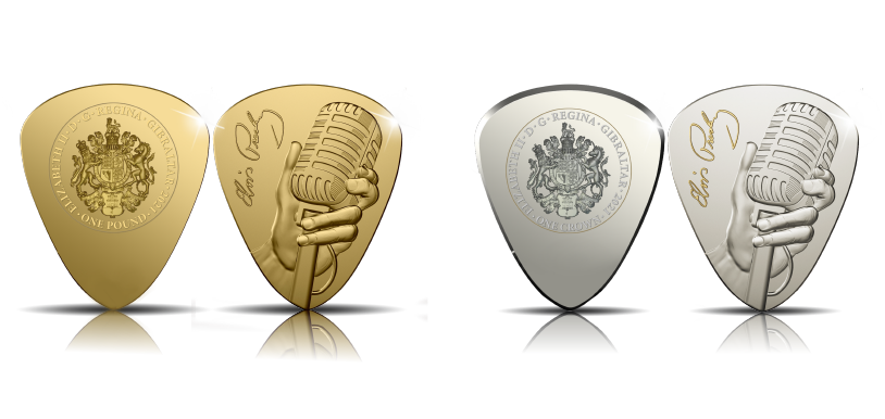 Gold and Silver Elvis Plectrum (feb 23)
