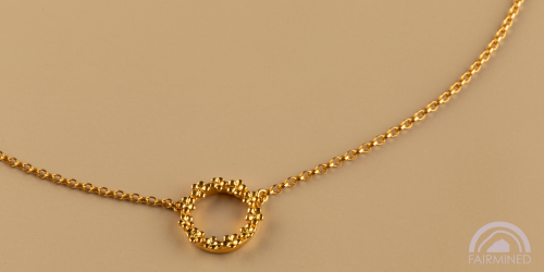 The Forget-Me-Not 'Wreath' Silver Necklace Layered in Fairmined Gold ...