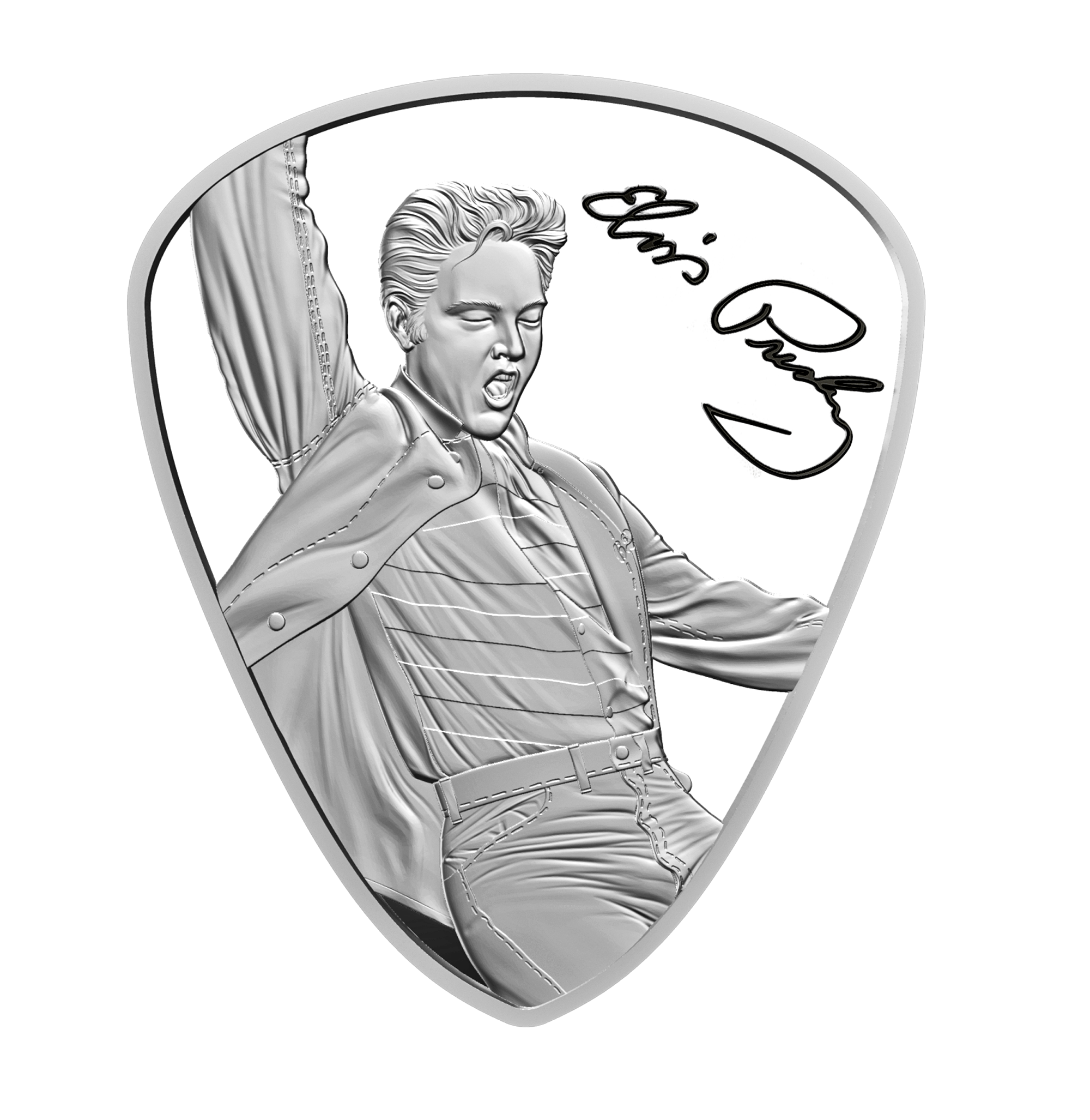 The Official Elvis Presley Plectrum Coin - Signature Edition! - Elvis Presley - The London Mint ...