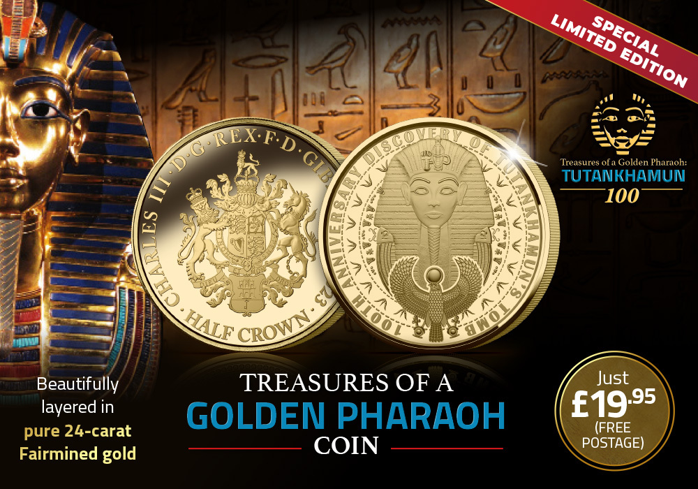 The Official Tutankhamun: Treasures of a Golden Pharaoh Gold Layered Coin